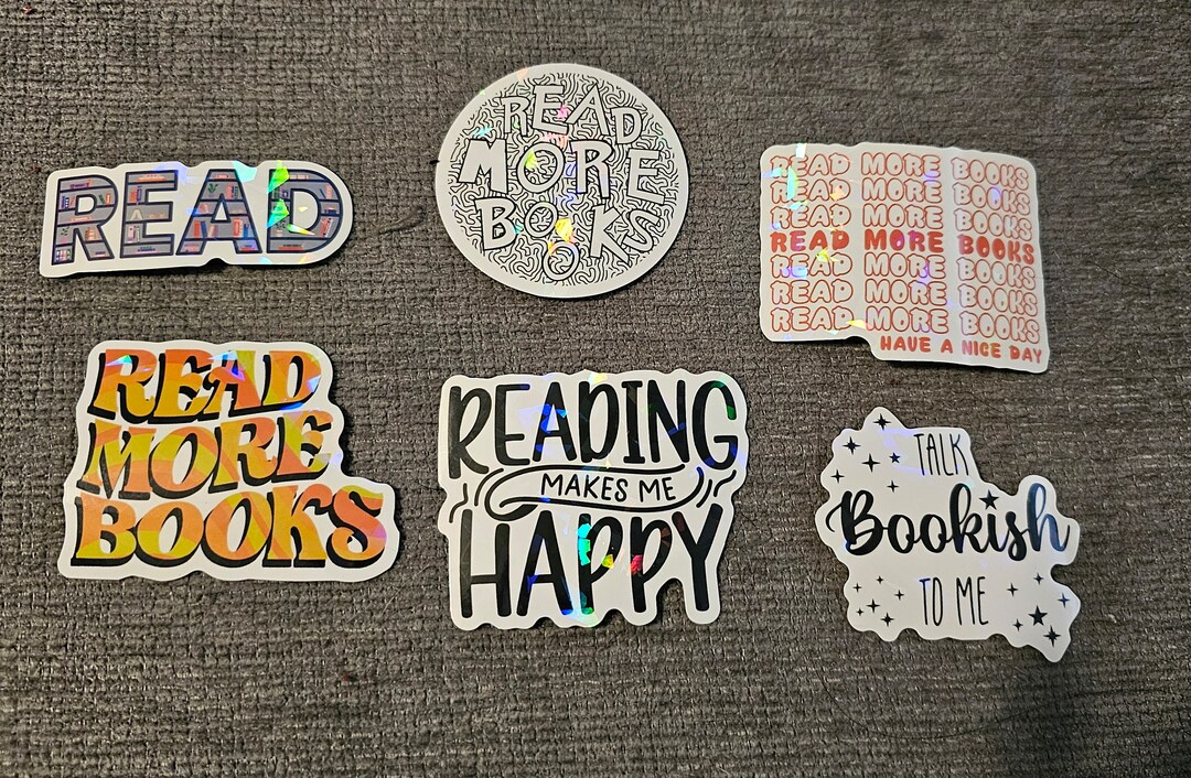Book Lovers Sticker Bundle Reader Stickers Cute Gift Idea Bookworm ...