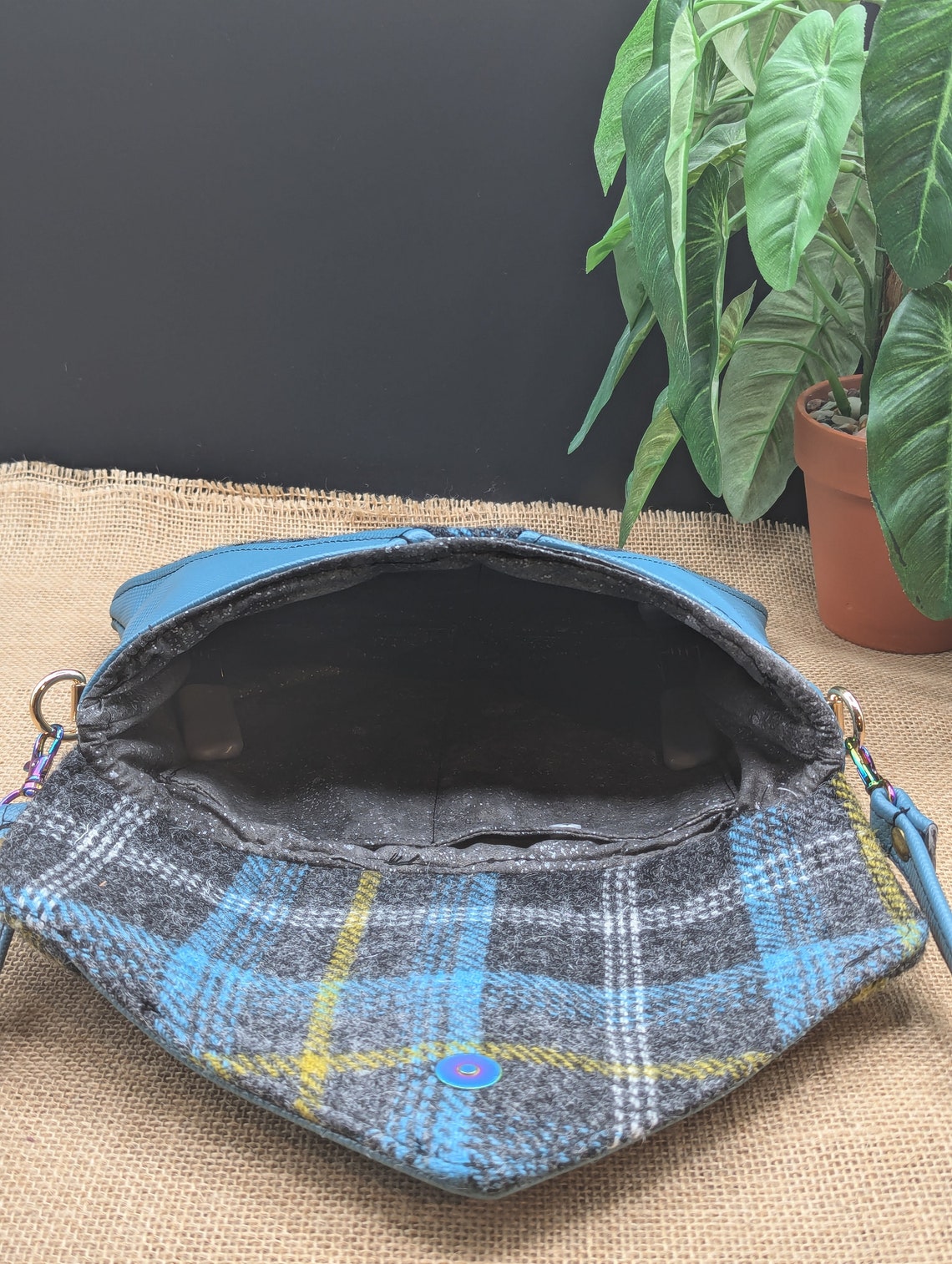 Genuine Harris Tweed Crossbody Purse Handmade Bag Scottish Purse ...
