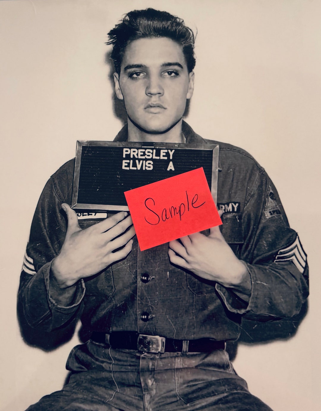 100% Cotton Posters & Prints Poster Elvis Presley - Army 1962 | Wall ...