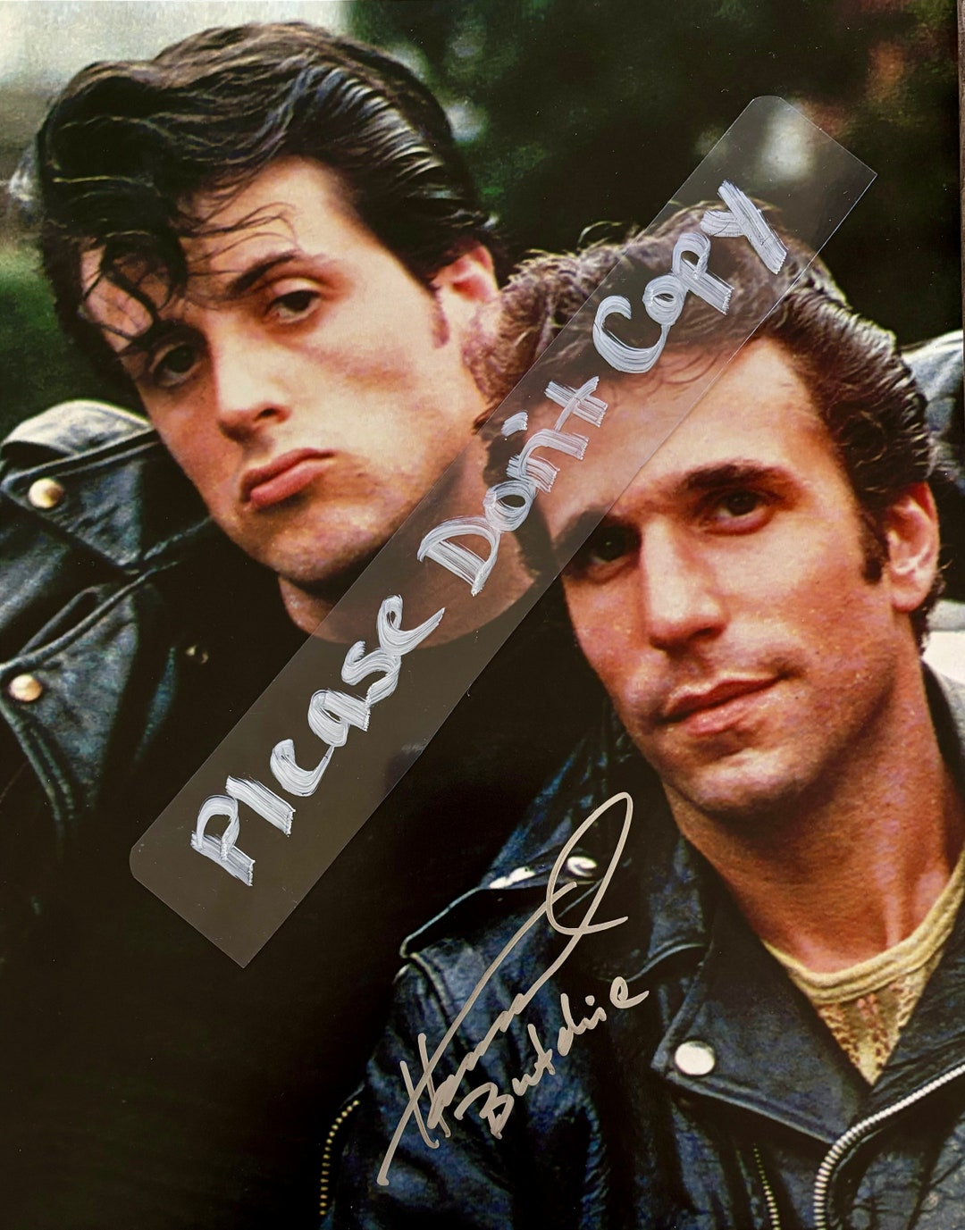 Sylvester Stallone & Henry Winkler “lords of Flatbush” Vintage 11x14 Movie Photo, SIGNED ...