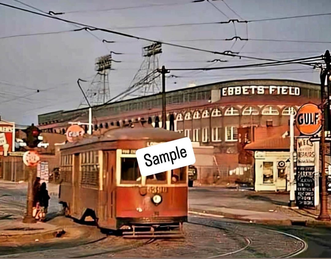 EBBETS FIELD, Home of Brooklyn Dodgers MLB Pro Baseball Landmark ...