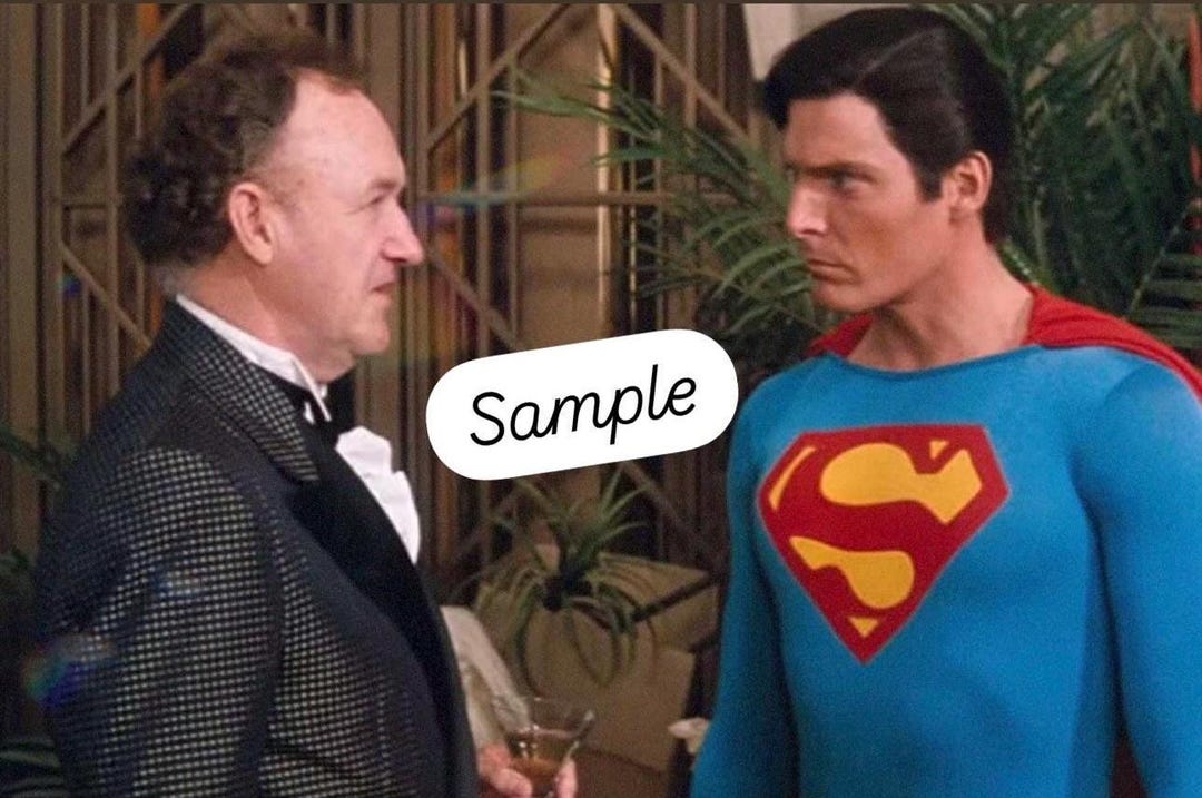 Gene Hackman & Christopher Reeve SUPERMAN Vintage Movie Poster Photo ...
