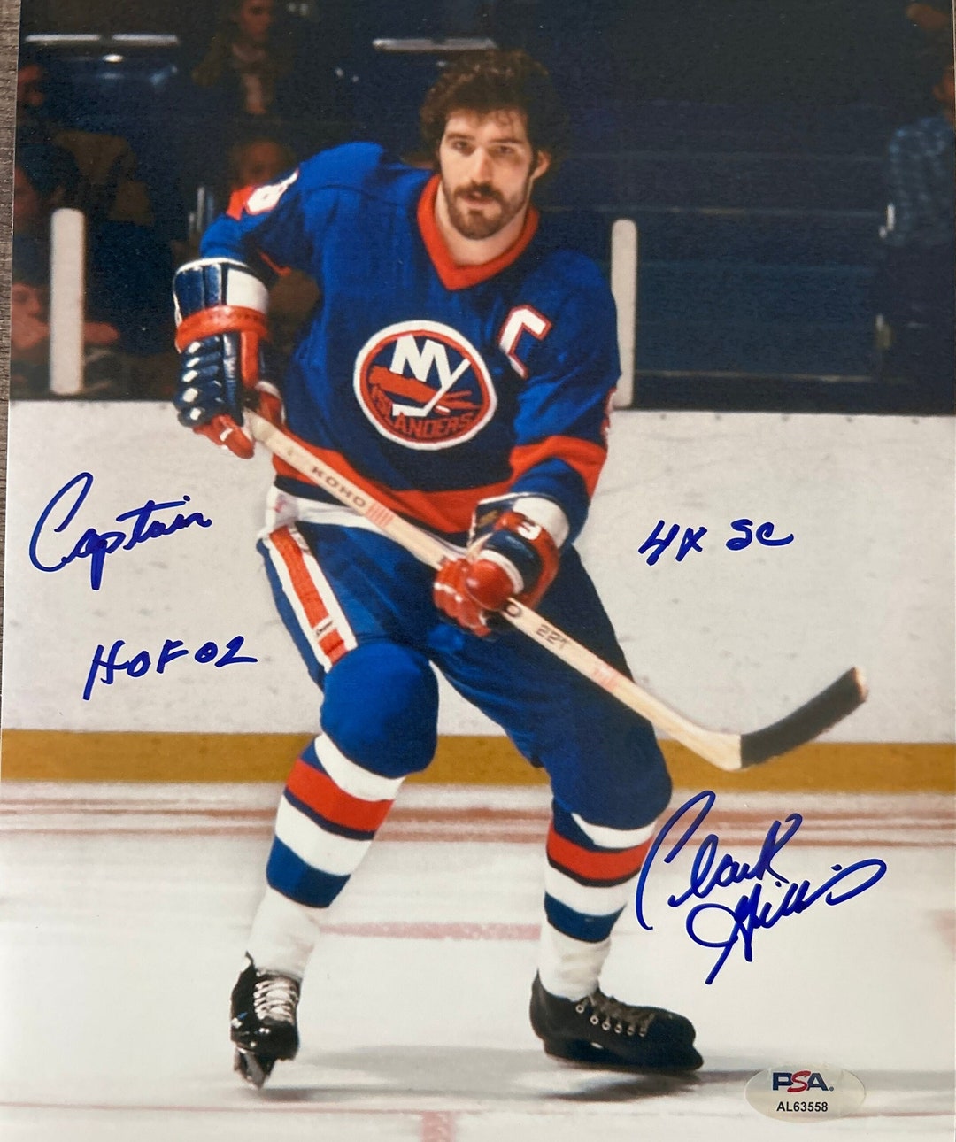 Clark Gillies Signed & Multi-inscribed NHL Photograph New York ...