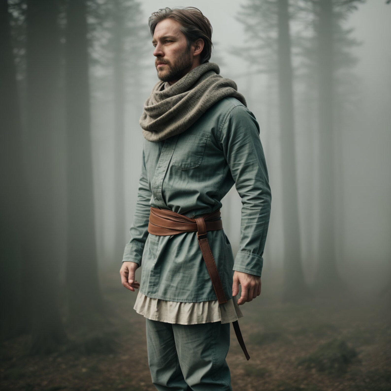 Viking Warrior Hooded Tunic Medieval Larp Cosplay Costume Nordic ...