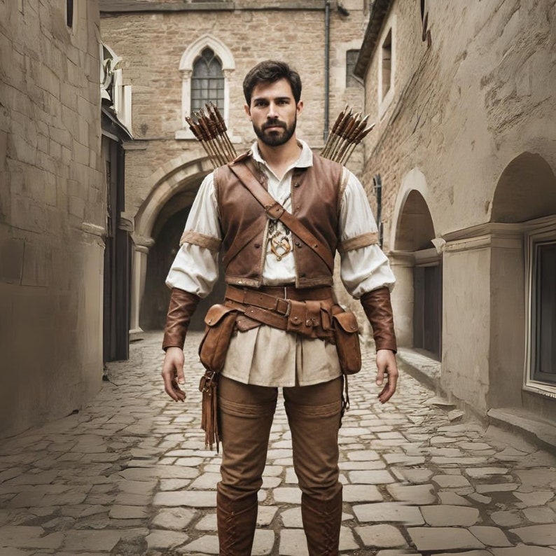 Cretan Archer Warrior Outfit Medieval Greek Archer Costume Byzantine ...