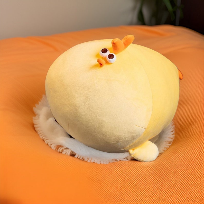 Squishy Yellow Chick Doll Stuffed Fatty Soft Chicken Animal Plush ...