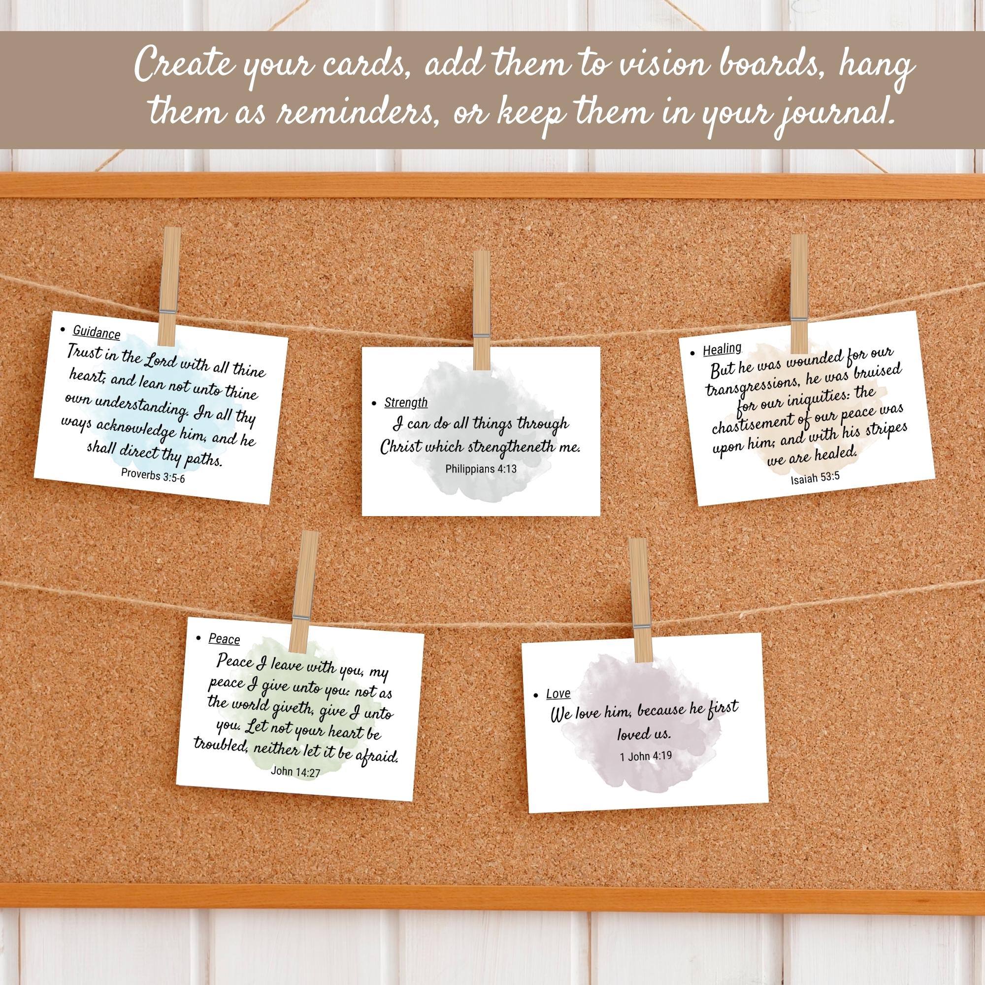 KJV Bible Scripture Memorization Cards - Digital Download - 64 Popular ...