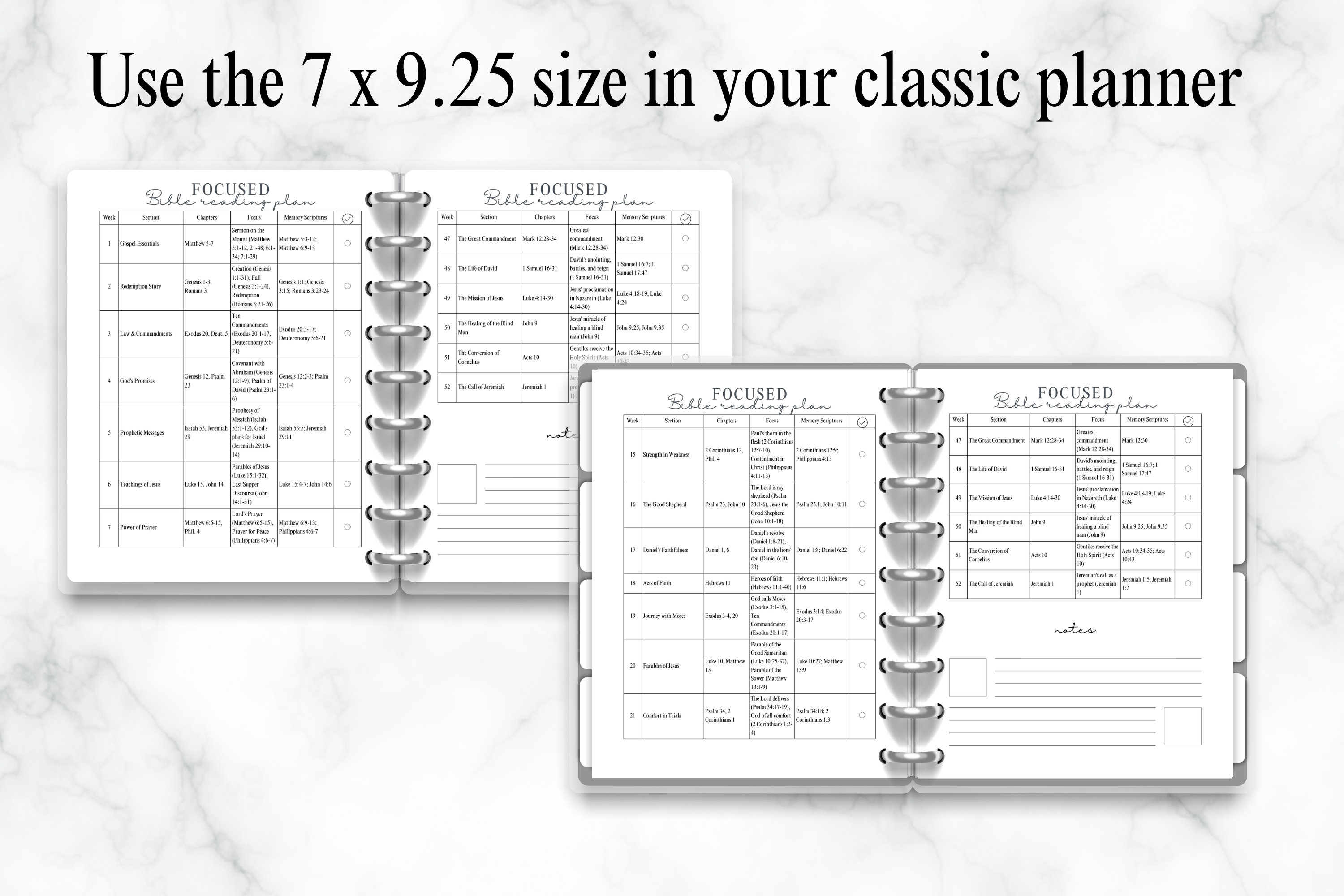 52-week Focused Bible Reading Guide | Scripture Sections and Memory ...
