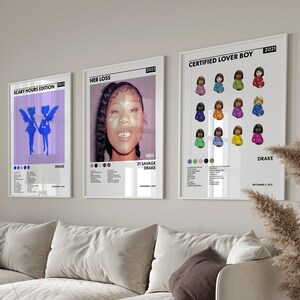 Drake Poster Set of 3 Album Poster for All the Dogs Drake Room Decor ...