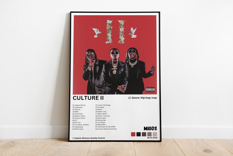 Migos Culture Three Design Bundle Digital Album Art Poster Download ...