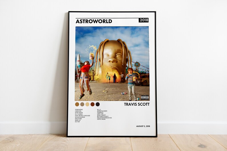 Travis Scott Poster Set of 3 Album Poster Astroworld UTOPIA Rodeo ...