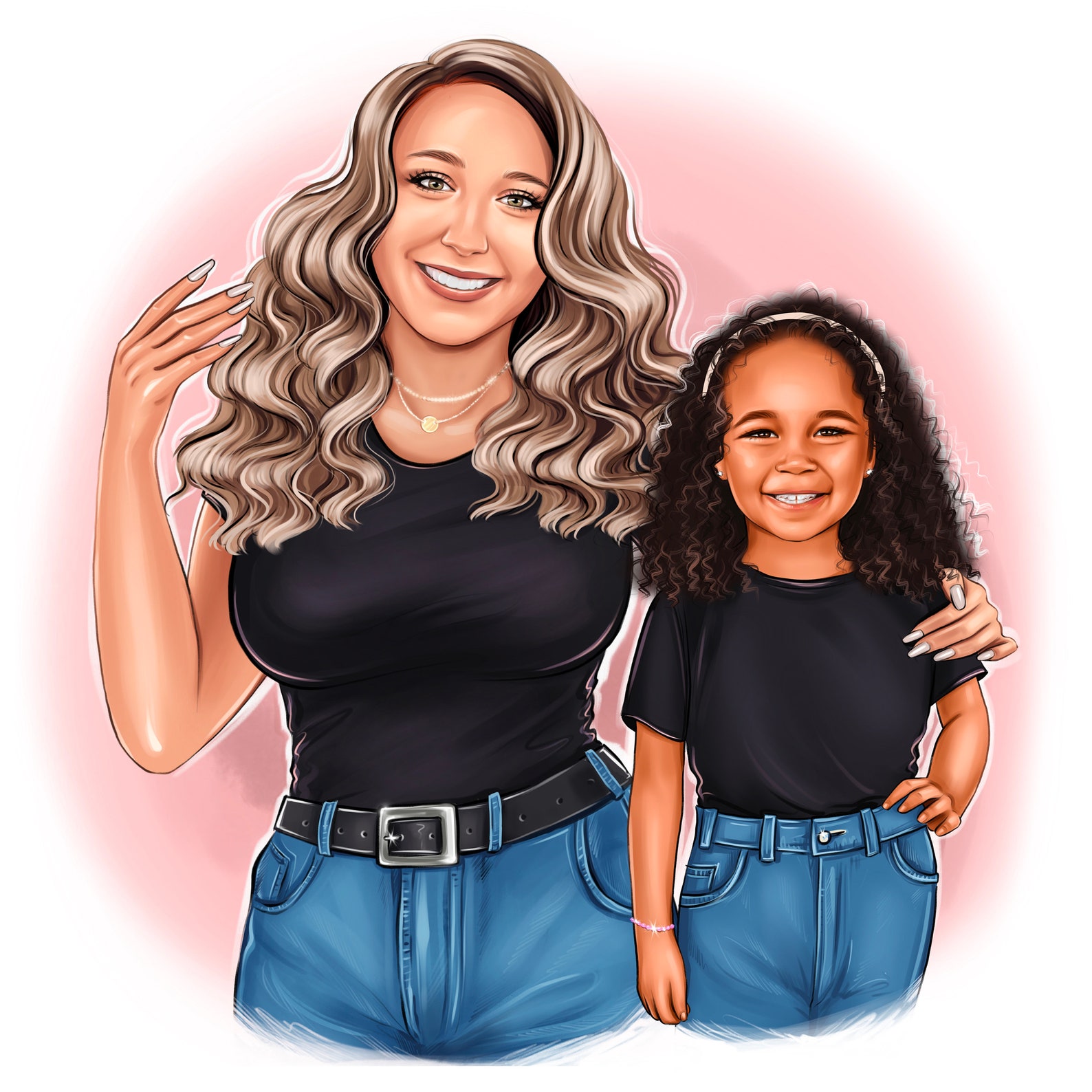 Custom Business Portrait Logo, Avatar, Nail and Hair Logo Art, Real ...