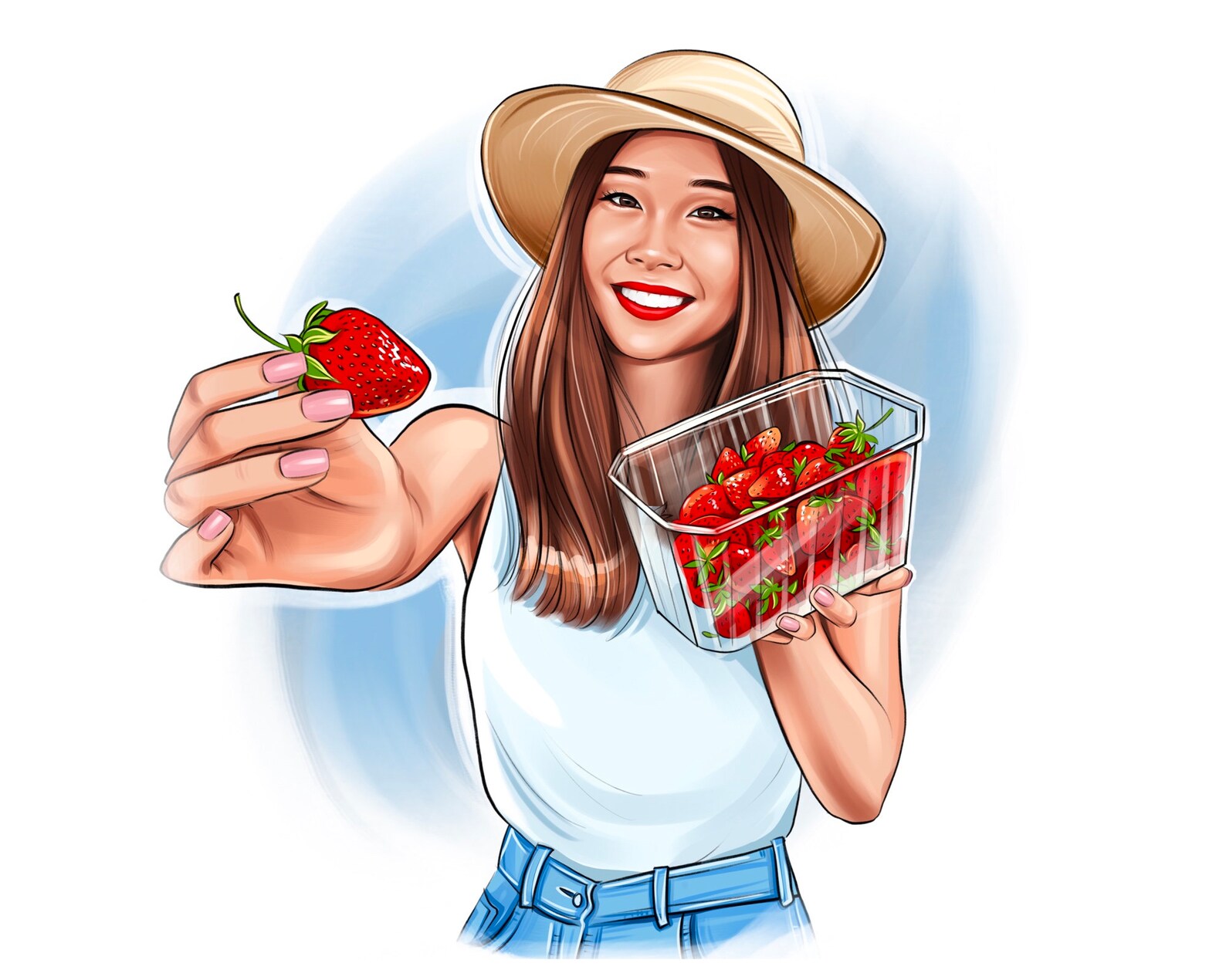 Custom Business Portrait Logo, Avatar, Nail and Hair Logo Art, Real ...