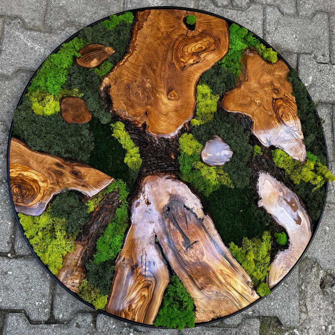 Bespoke Moss Wall Decor, Custom Made Moss Wood Wall Art, Preserved Moss ...