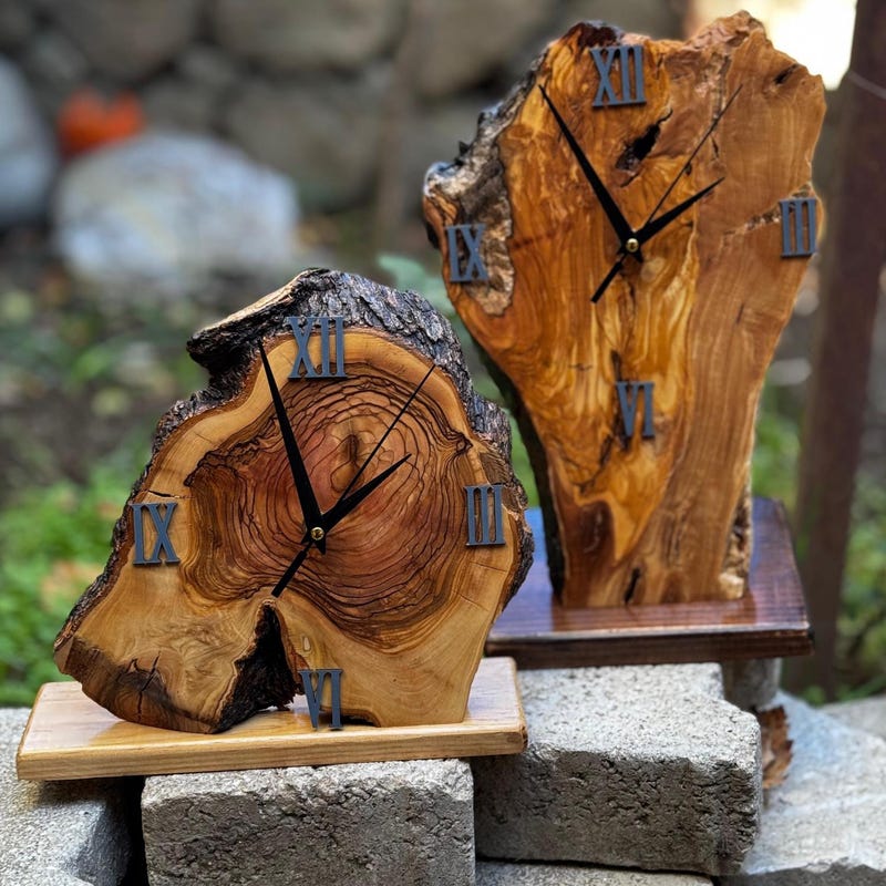 Rustic Desk Clock - Etsy