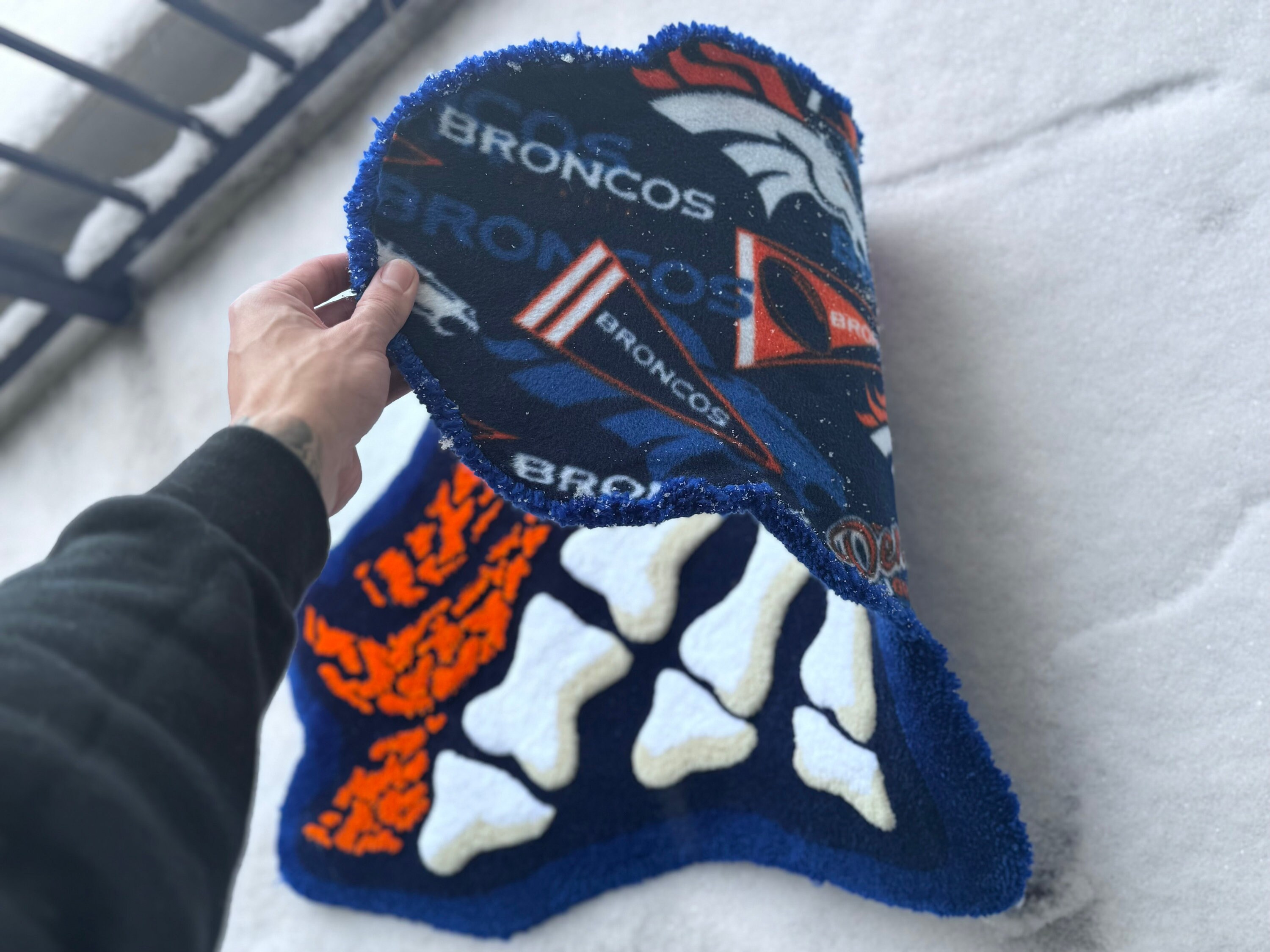 BRONCOS Skeleton Style Rug - Etsy