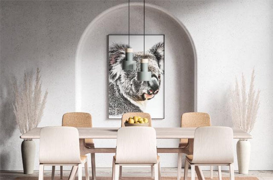 Tri-colored Koala Portrait - Etsy