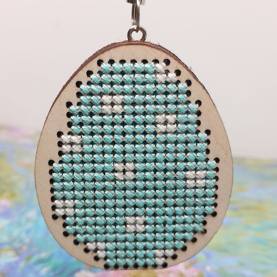 Pendant, Easter Egg, dotty Blue - Etsy