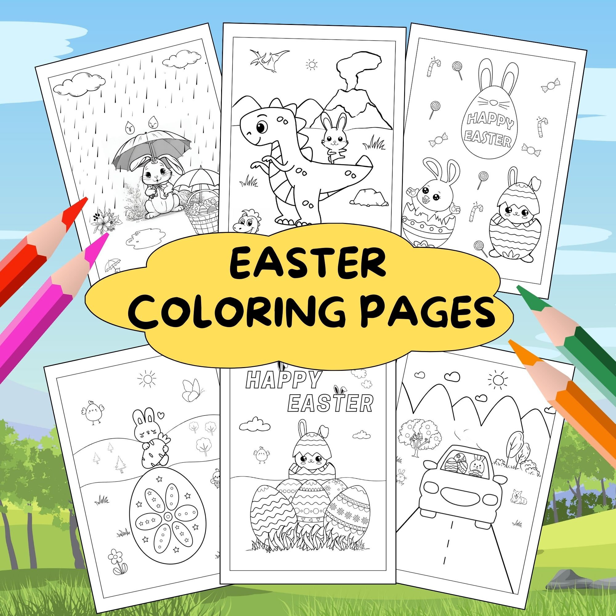 Easter Coloring Pages, Easter Coloring Printable, Easter Coloring Book ...