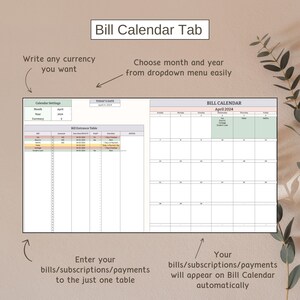 Bill Tracker Google Sheets Monthly Bill Calendar Google Sheets Bill ...