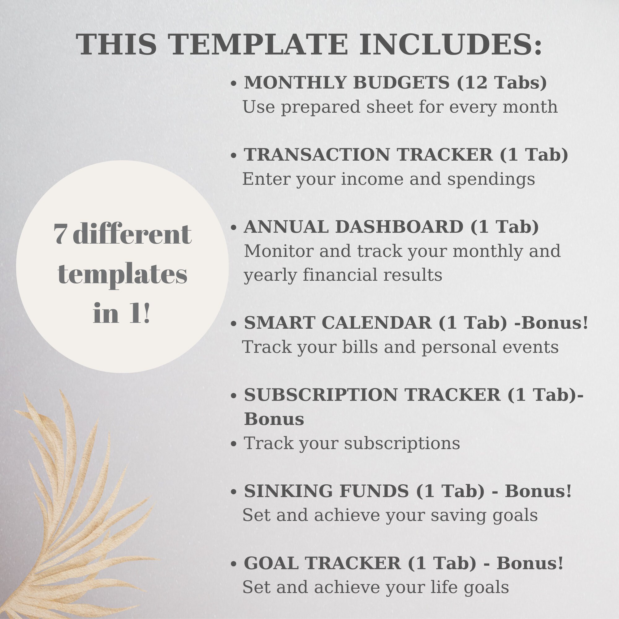 Personal Financial Budget Template Monthly Budget Spreadsheet Personal ...