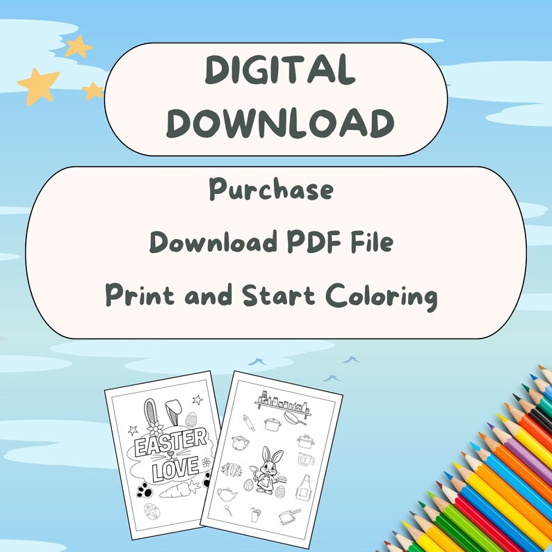 Easter Coloring Pages, Easter Coloring Printable, Easter Coloring Book ...