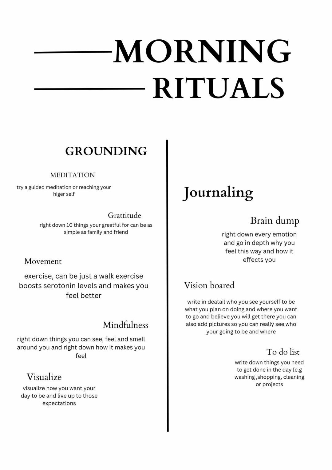 Morning Rituals/planner - Etsy