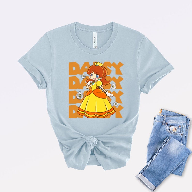 Retro Princess Shirt, Daisy, Flowers Princess Tee, Princess Peach Mario ...
