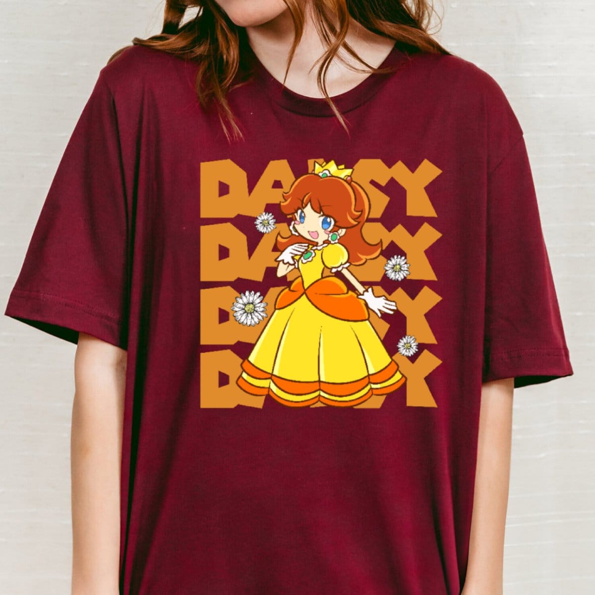 Retro Princess Shirt, Daisy, Flowers Princess Tee, Princess Peach Mario ...