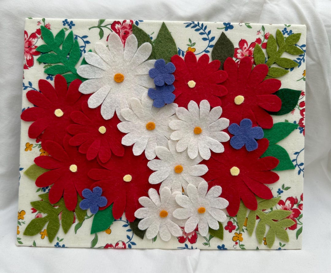 Floral Felt Collage - Etsy