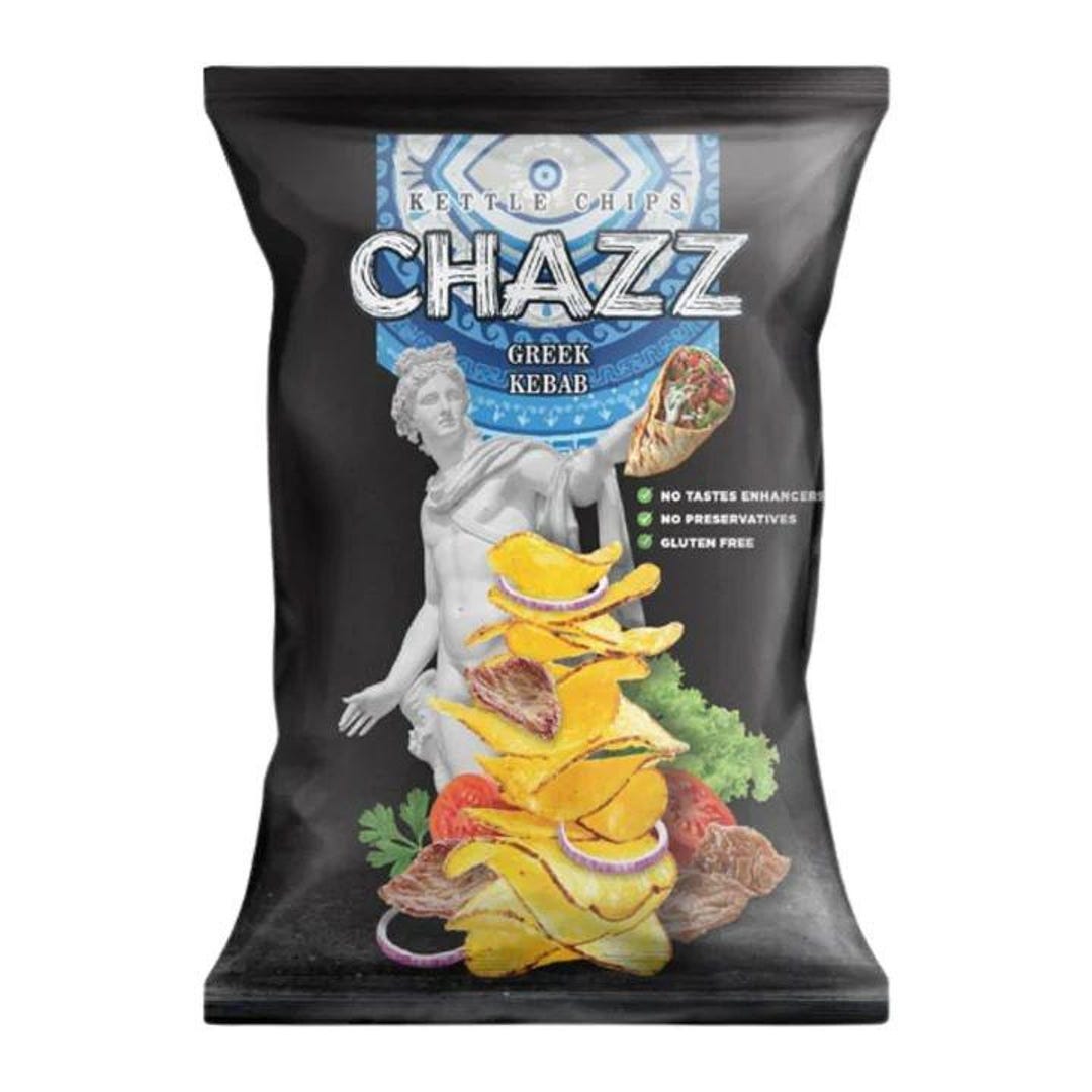 Chazz Potato Chips Greek Kebab, Kebab Flavor Chips 90g - Etsy