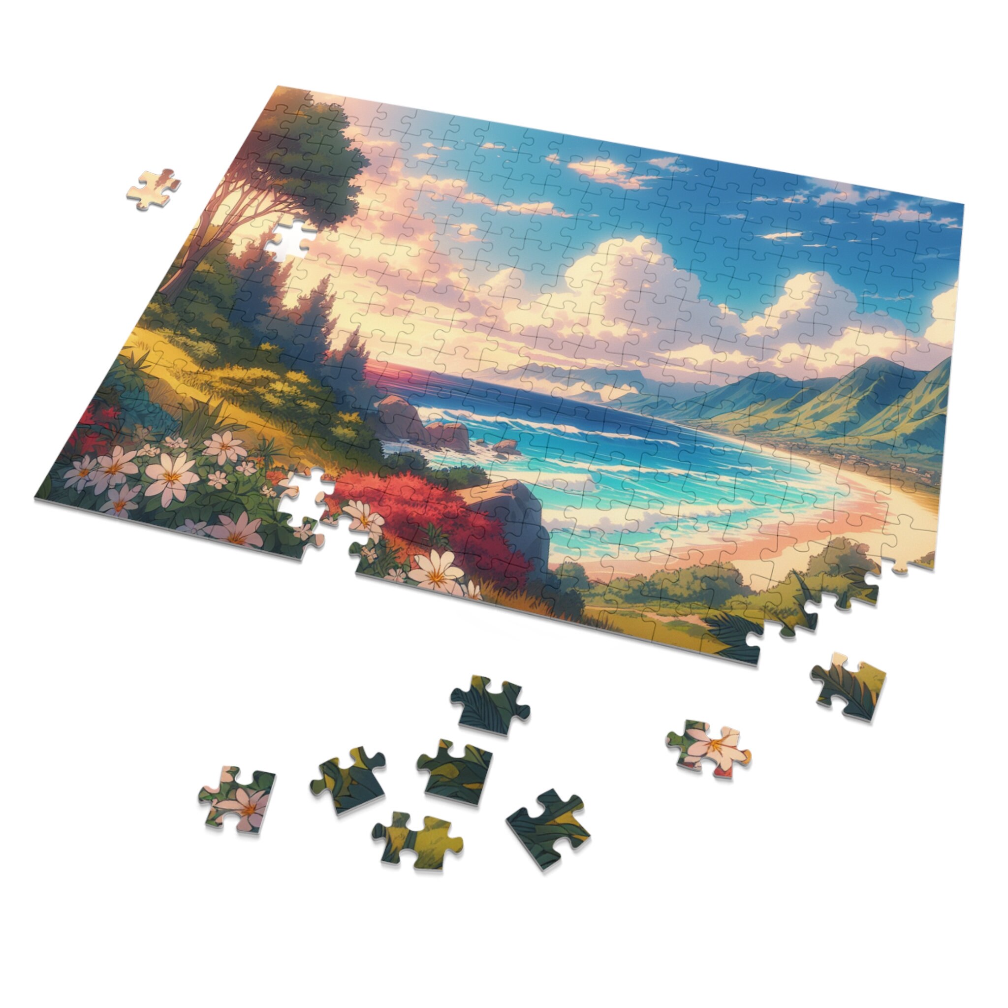 Anime Beach Scene Jigsaw Puzzle 252, 500,1000-piece - Etsy