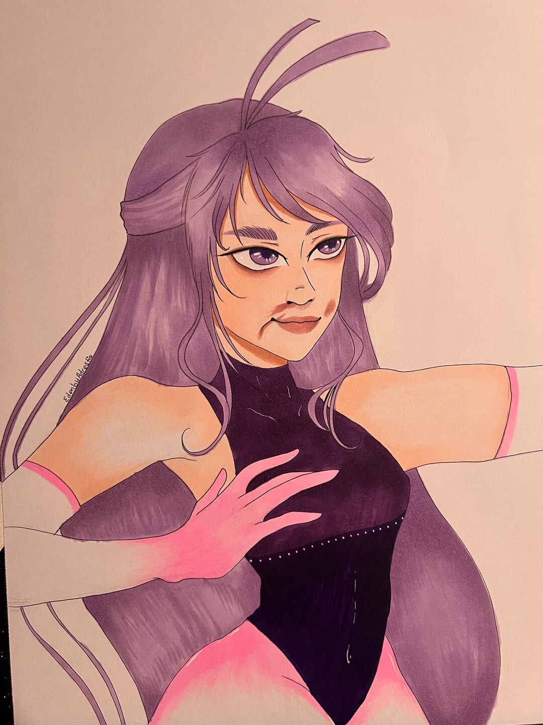 Battle Mage Aisha Elsword Original Hand Drawn Alchol Marker Art on ...