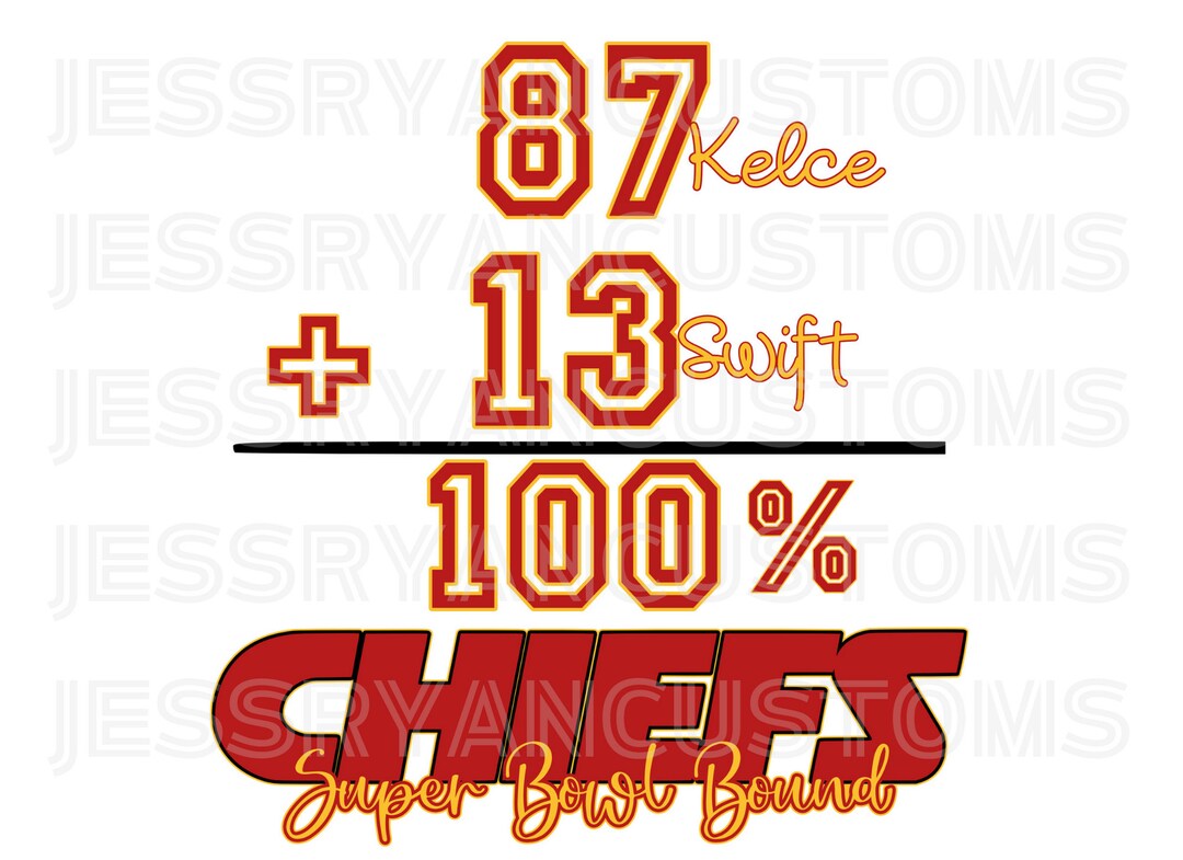 Super Bowl, Football, Red, Yellow, Swiftie, 87, 13 - Etsy