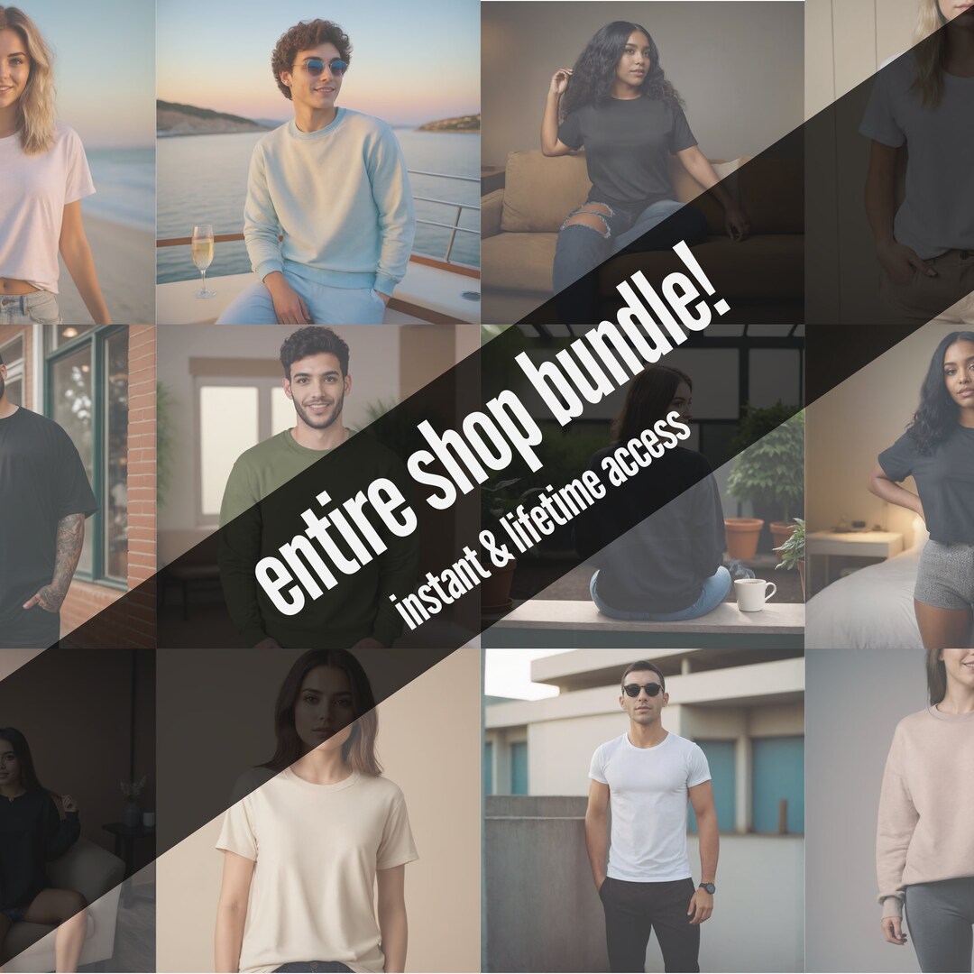 Entire Shop Mockup Bundle Diverse Print on Demand Mock Ups BIPOC, LGBT ...