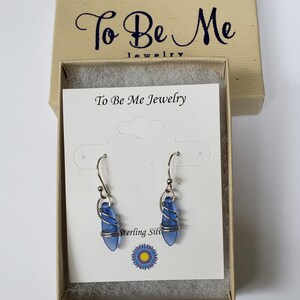 Dainty Blue Drop Earrings, Boho Silver Jewelry, Gift for Her, Gifts - Etsy