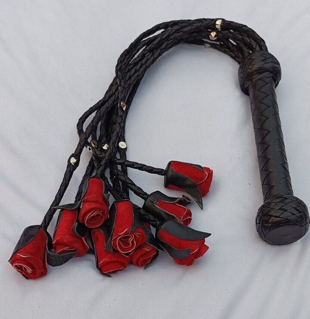 Braided Leather Flogger - Handmade Leather Flogger Heavy Duty and ...