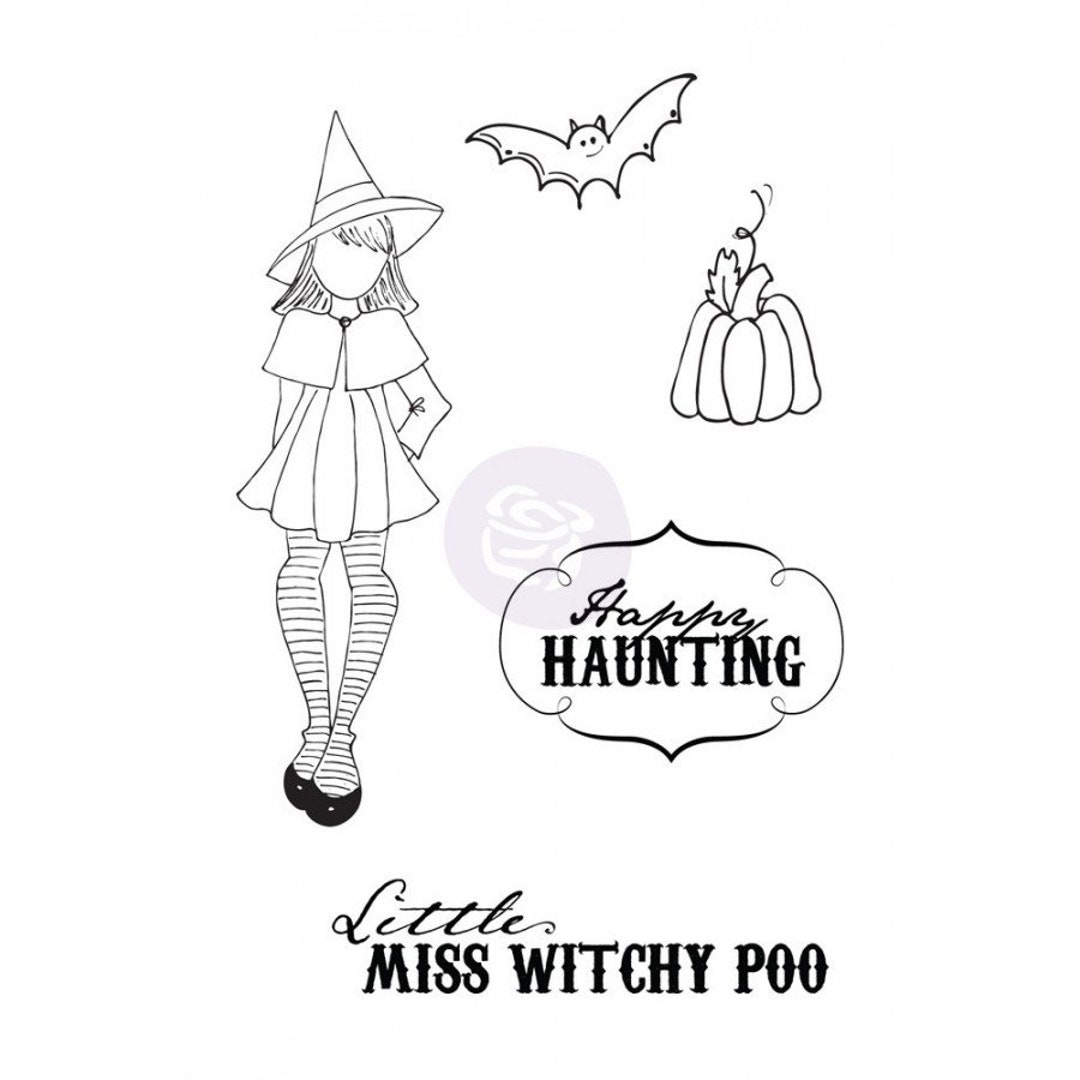 Julie Nutting Cling Stamps Witchy Poo NIP Prima Marketing Stamp Set - Etsy