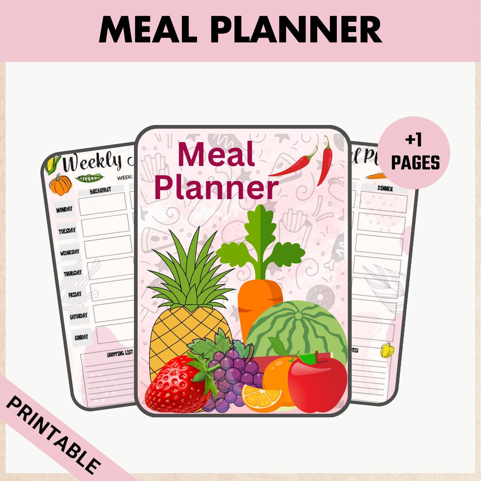 Weekly Meal Planner / Grocery List / Digital Meal Planner / Automated ...
