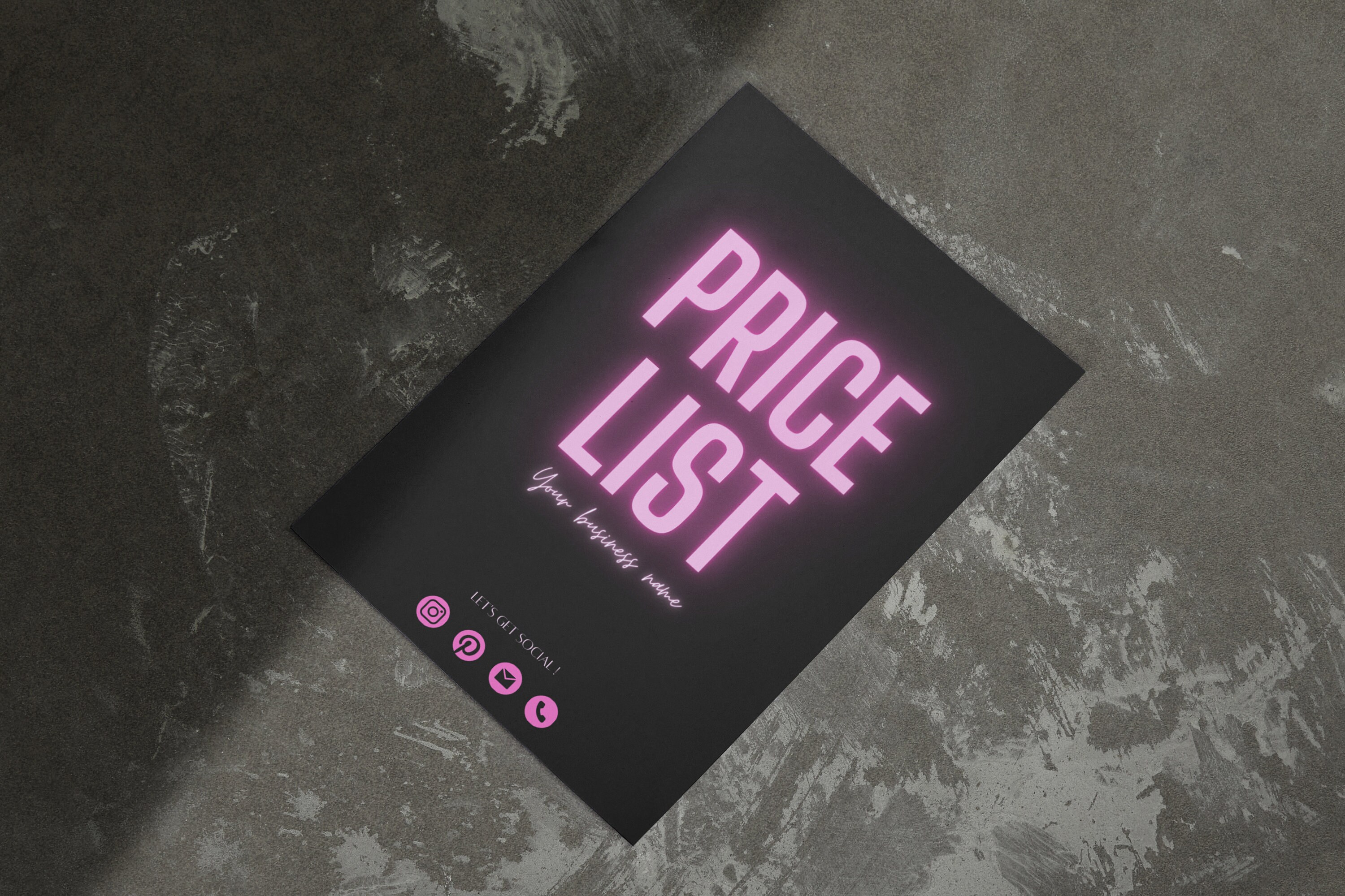 Price List Template, Easy Editable in Canva, Printable, Instant ...