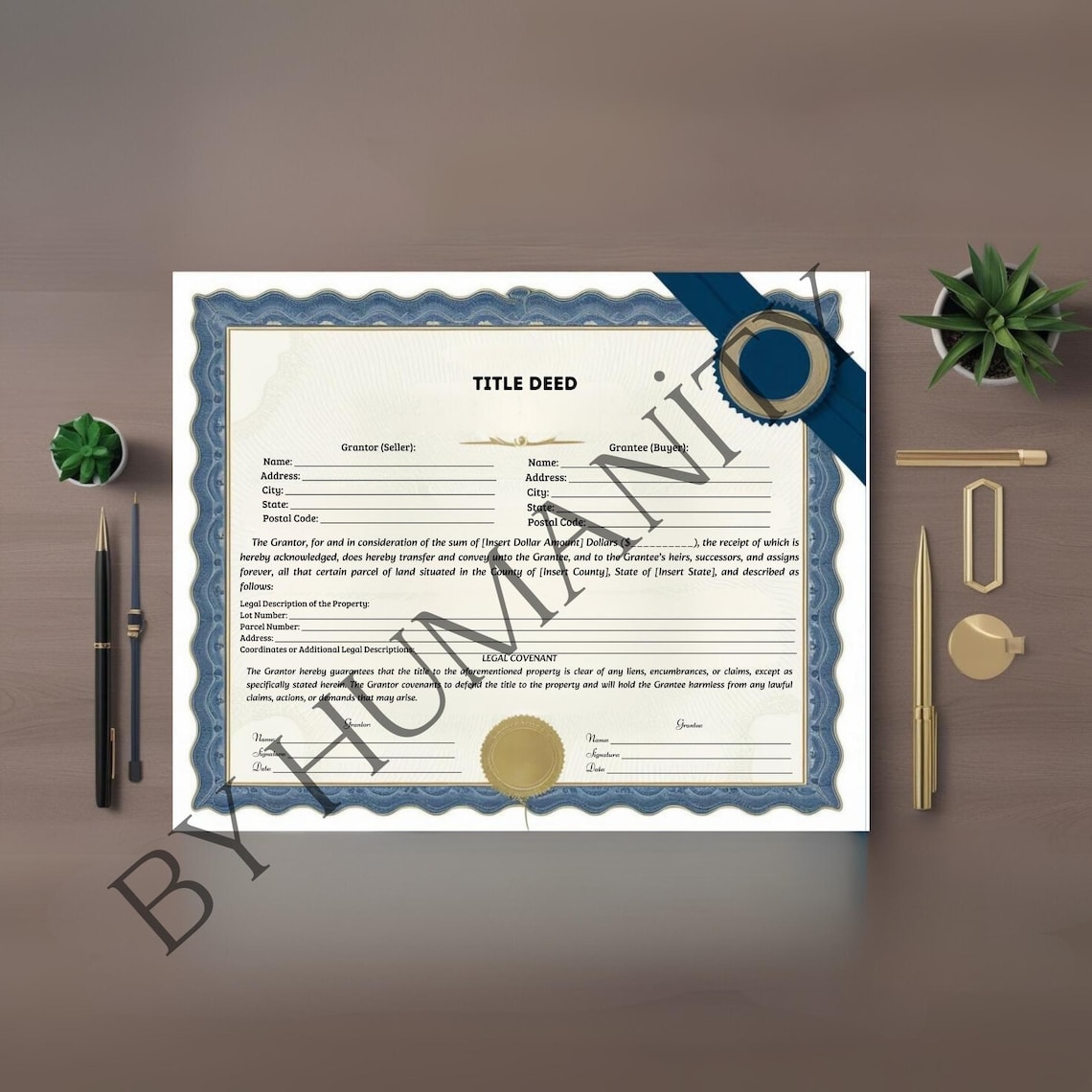 2025 Manifest Property Deed | Printable Dream Home Manifestation PDF ...
