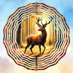 Forest Deer Autumn Scene, Wildlife Art Print, Fall Woodland Digital ...