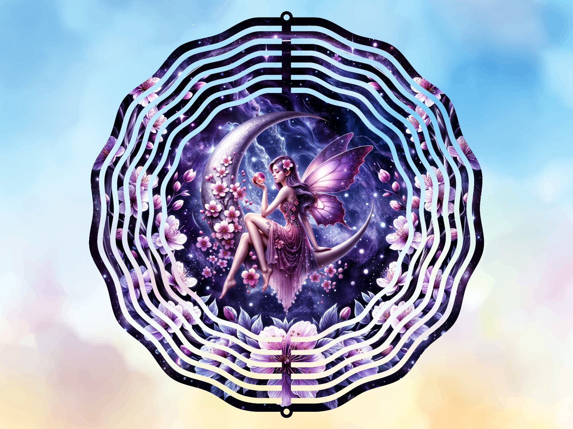 Fairy Moon Wind Spinner Sublimation Design, Digital Download DIY Craft ...