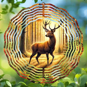 Forest Deer Autumn Scene, Wildlife Art Print, Fall Woodland Digital ...