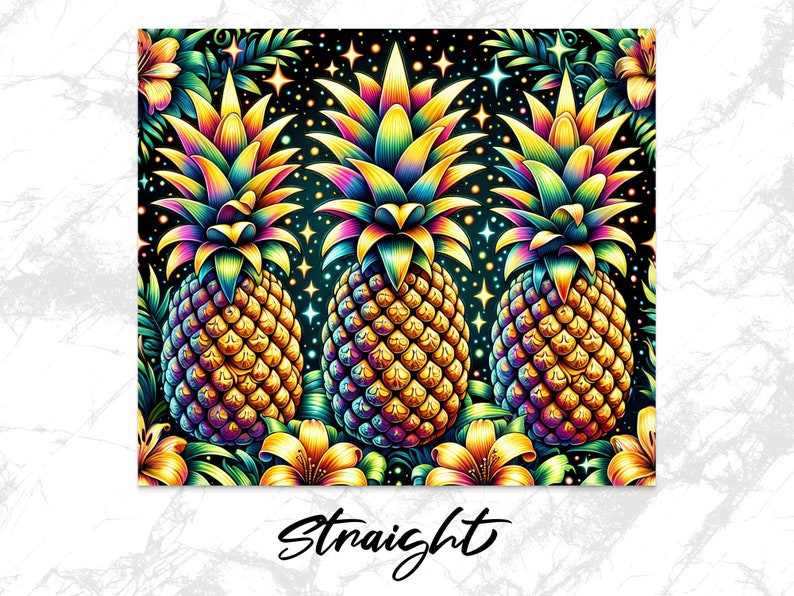 Pineapple Sublimation Design, Tropical Tumbler Wrap, 20oz Seamless ...