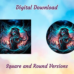 Grim Reaper Girl Spooky Halloween Wind Spinner Sublimation Design ...