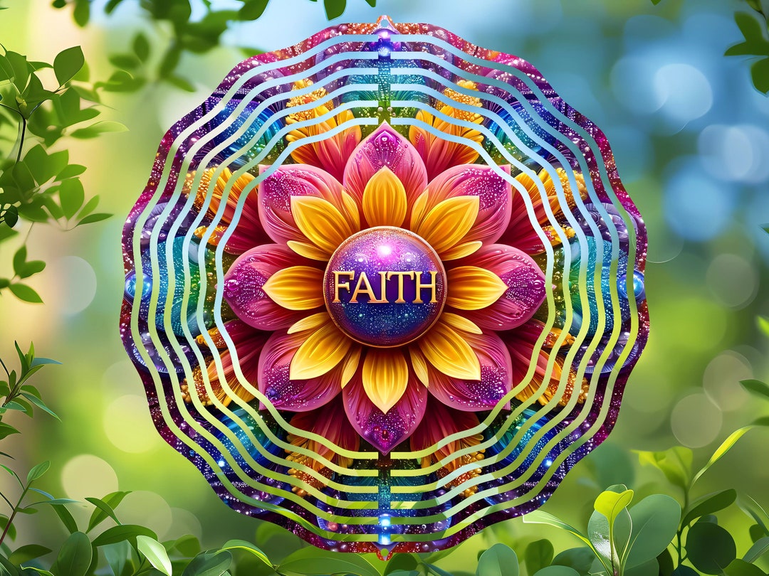 Fiath Colorful Flower Mandala Wind Spinner Sublimation Design Colorful ...