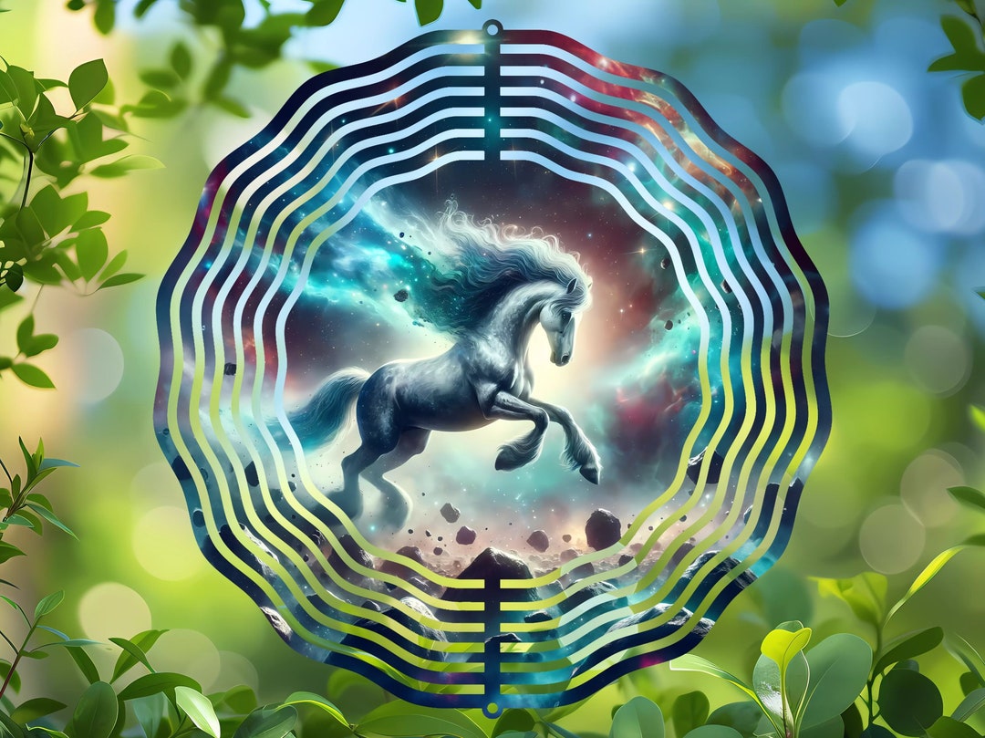 Cosmic Horse Wind Spinner, Space Galaxy Sublimation Design, Celestial ...