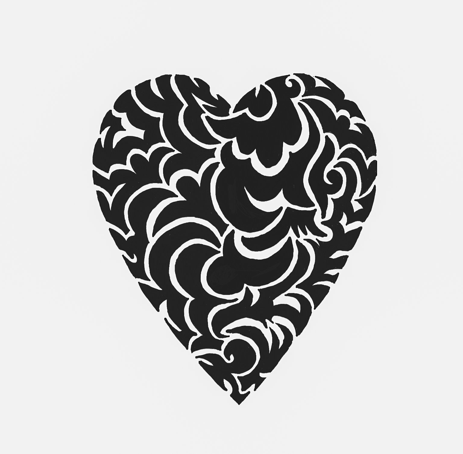 Heart PNG, Black Heart Design, Digital Heart, Heart Vector, Heart ...
