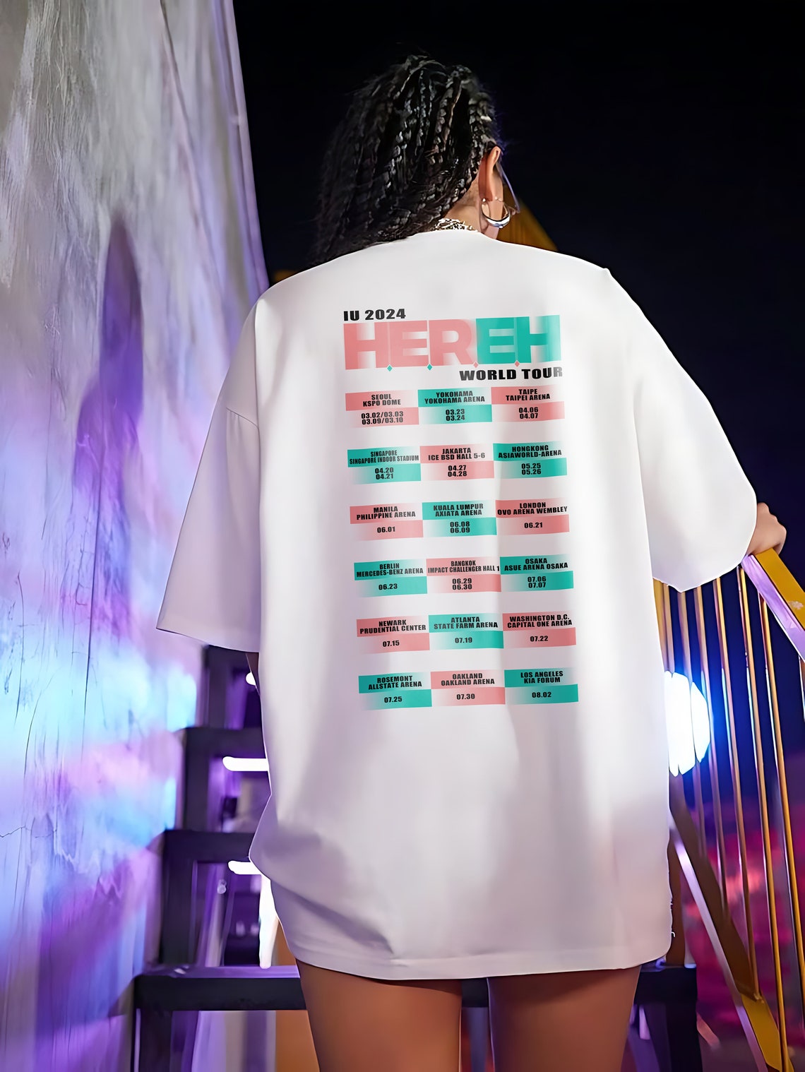IU H.E.R. World Tour Concert T-shirt, IU 2024 World Tour Concert Tee ...